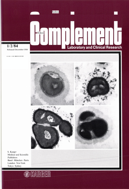 Clinical Aspects of Complement-Mediated Diseases | Complement | Karger ...