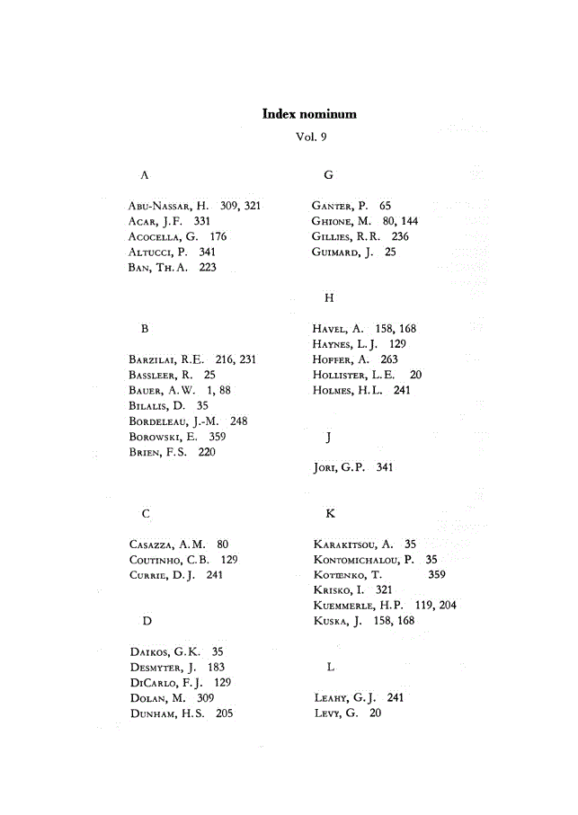 Index nominum | Chemotherapia | Karger Publishers