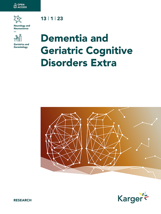 Volume 13 Issue 1 | Dementia and Geriatric Cognitive Disorders Extra ...