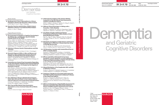Dementia Diagnosis Differs in Men and Women and Depends on Age and ...