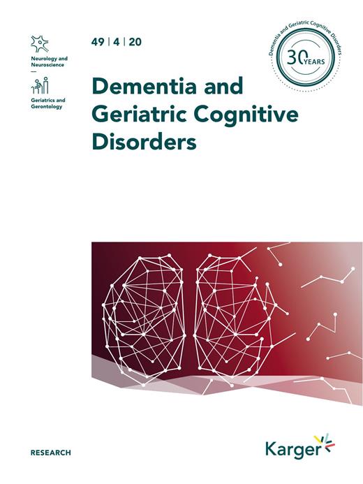 Volume 49 Issue 4 | Dementia and Geriatric Cognitive Disorders | Karger ...