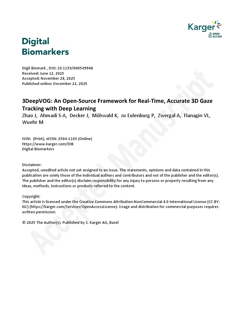 3DeepVOG: An Open-Source Framework for Real-Time, Accurate 3D Gaze ...