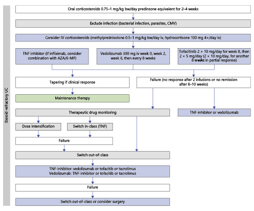 Treatment Algorithm for Mild and Moderate-to-Severe Ulcerative Colitis ...