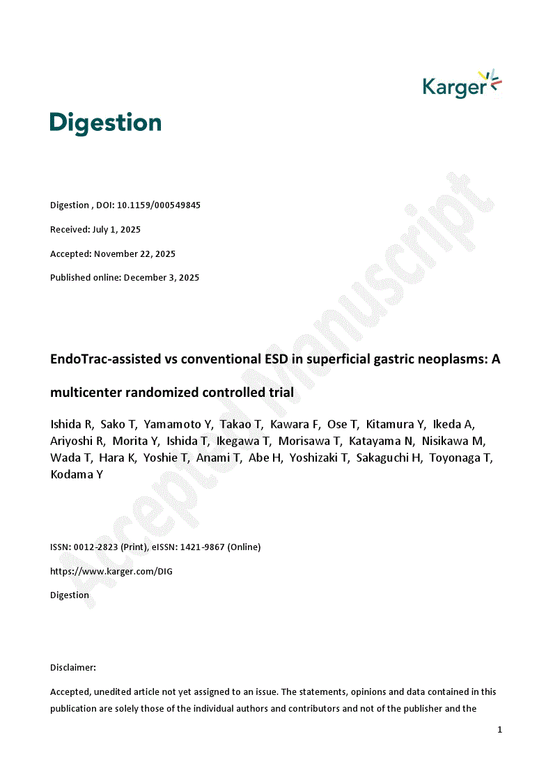 EndoTrac-assisted vs conventional ESD in superficial gastric neoplasms ...