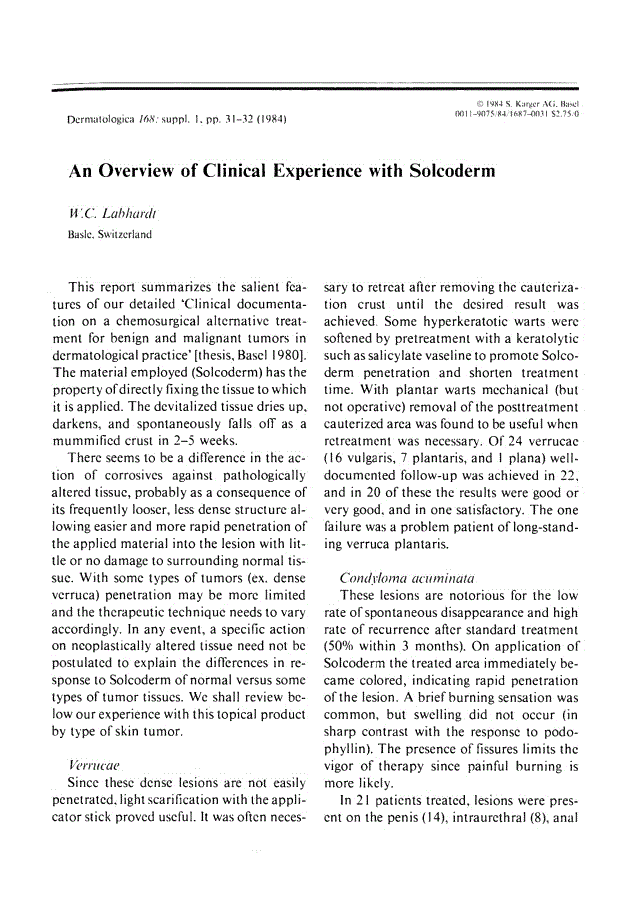An Overview of Clinical Experience with Solcoderm | Dermatology ...