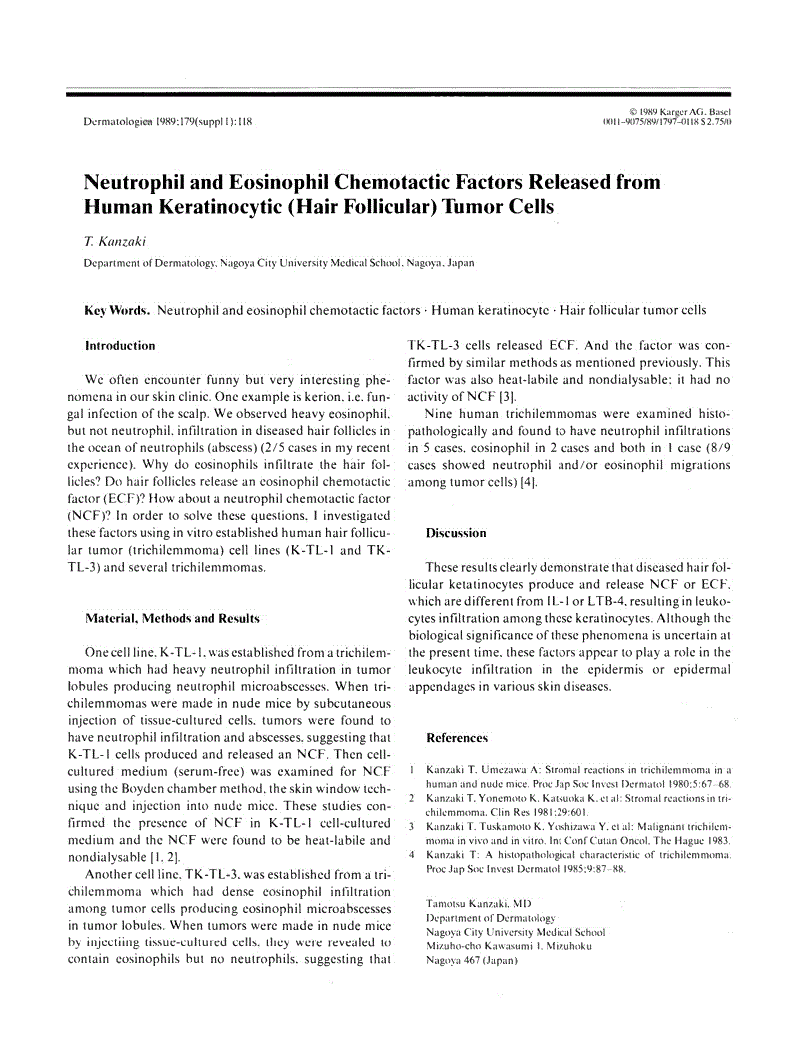 Neutrophil And Eosinophil Chemotactic Factors Released From Human
