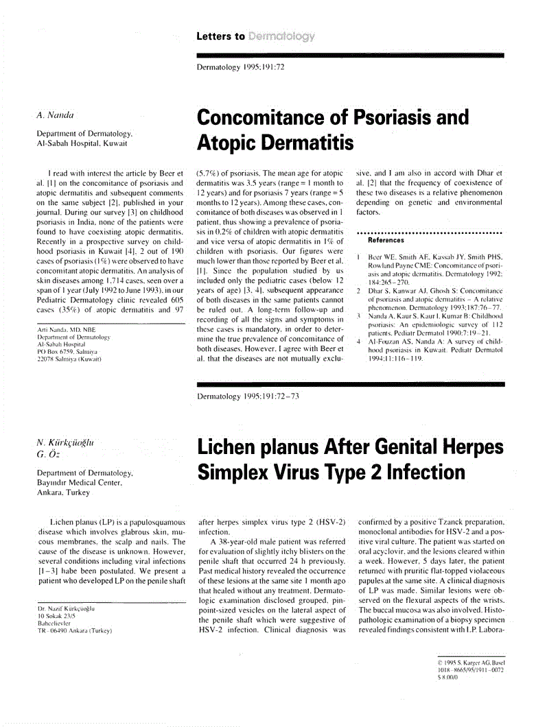 Lichen planus After Genital Herpes Simplex Virus Type 2 Infection ...