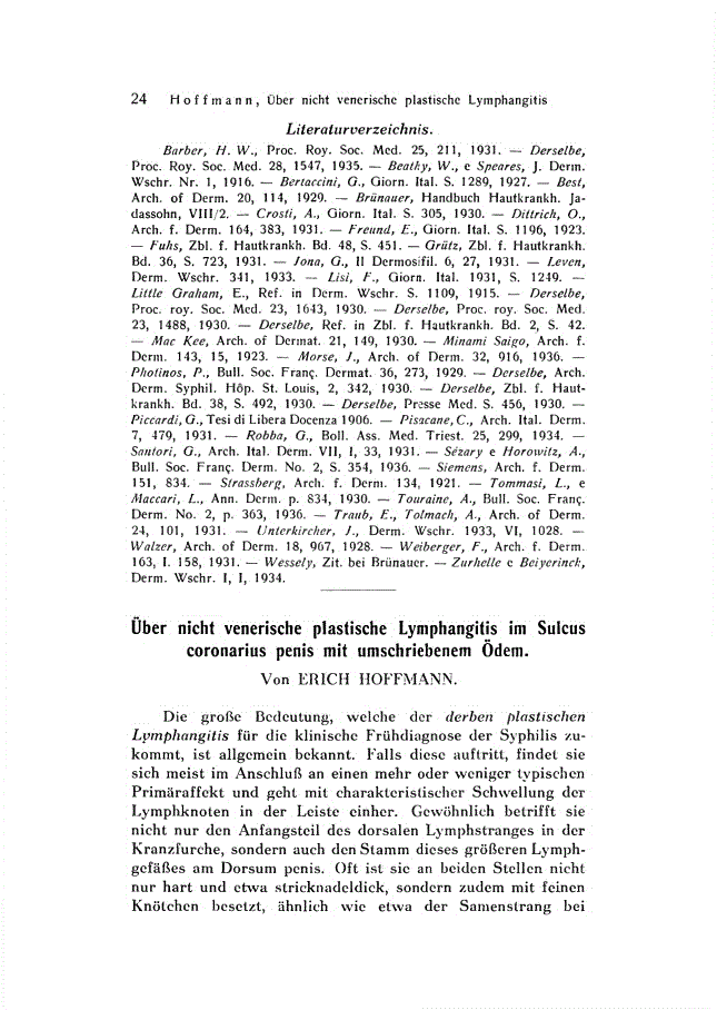 Über nicht venerische plastische Lymphangitis im Sulcus coronarius ...