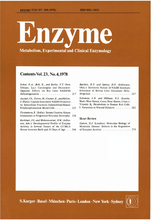 Vitamin B6 Metabolism in Human Red Cells | Enzymologia biologica et ...