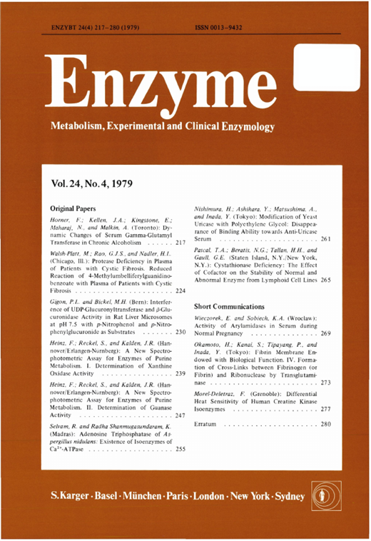 A New Spectrophotometric Assay for Enzymes of Purine Metabolism ...