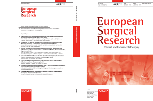 Volume 48 Issue 2 | European Surgical Research | Karger Publishers