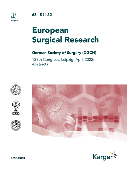 Volume 63 Issue Suppl. 1 | European Surgical Research | Karger Publishers