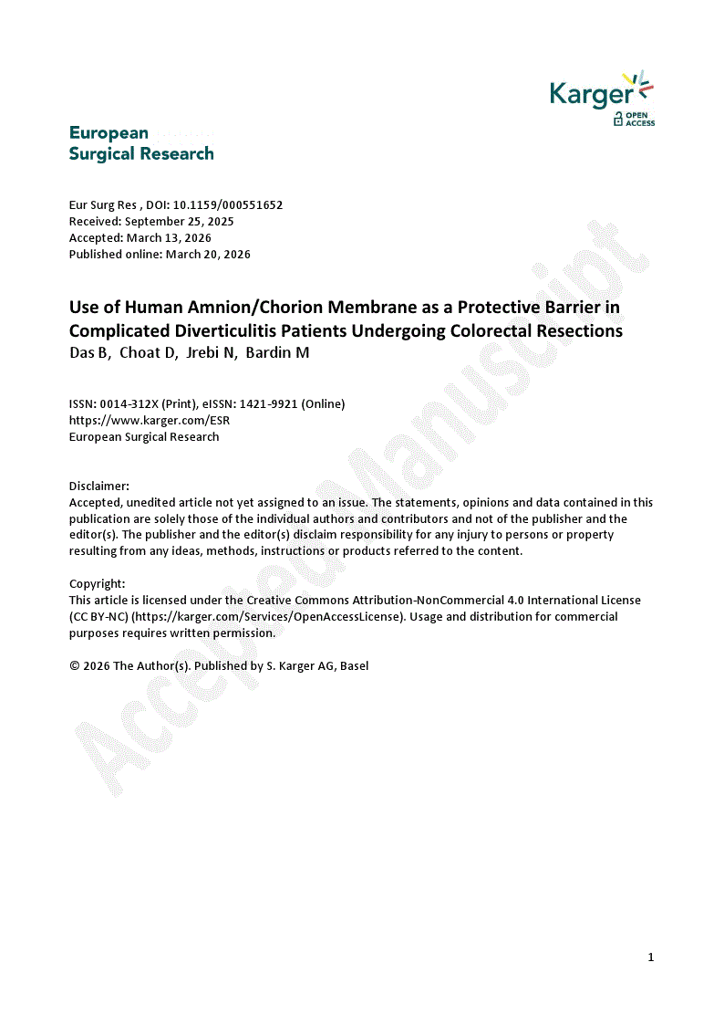 Use of Human Amnion/Chorion Membrane as a Protective Barrier in ...