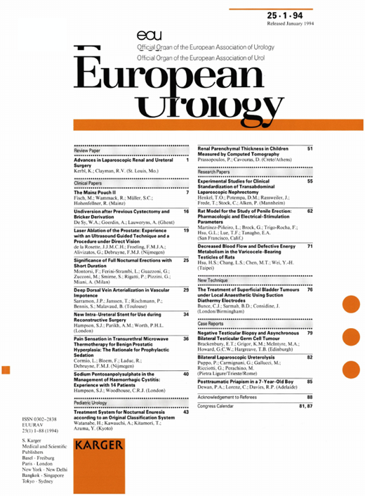 The Mainz Pouch II | European Urology | Karger Publishers