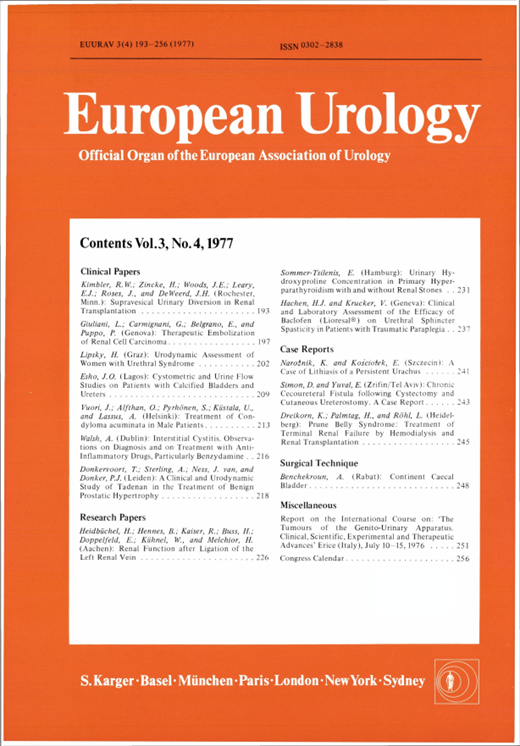 A Case of Lithiasis of a Persistent Urachus | European Urology | Karger ...