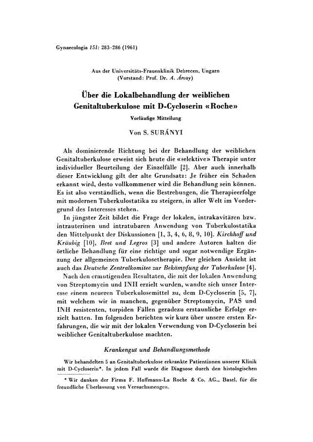 über die Lokalbehandlung der weiblichen Genitaltuberkulose mit D ...