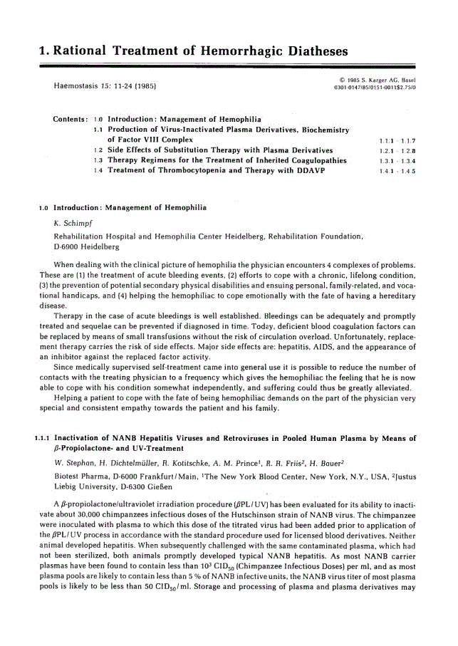 Rational Treatment of Hemorrhagic Diatheses | Pathophysiology of ...