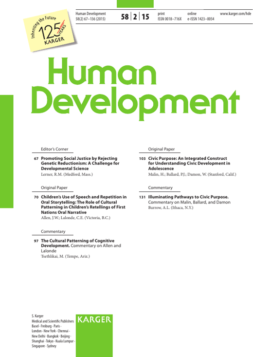 Civic Purpose: An Integrated Construct for Understanding Civic ...