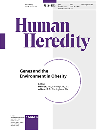 Volume 75 Issue 2-4 | Human Heredity | Karger Publishers