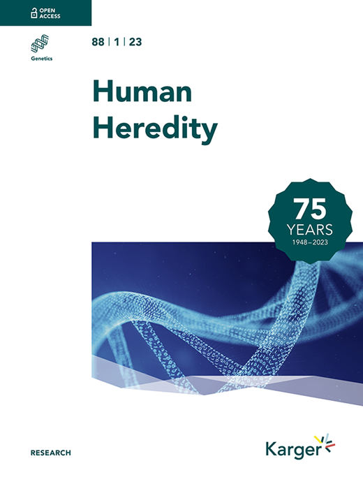 Volume 88 Issue 1 | Human Heredity | Karger Publishers