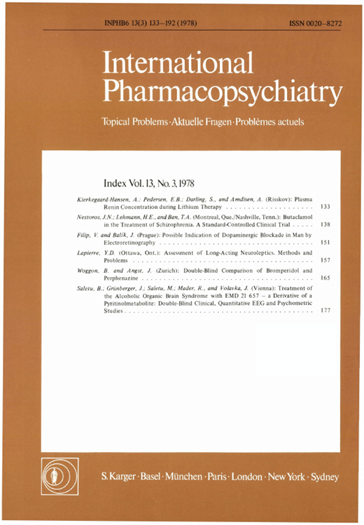 Butaclamol in the Treatment of Schizophrenia | International ...