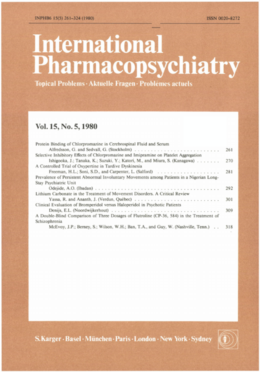 Prevalence of Persistent Abnormal Involuntary Movements among Patients ...