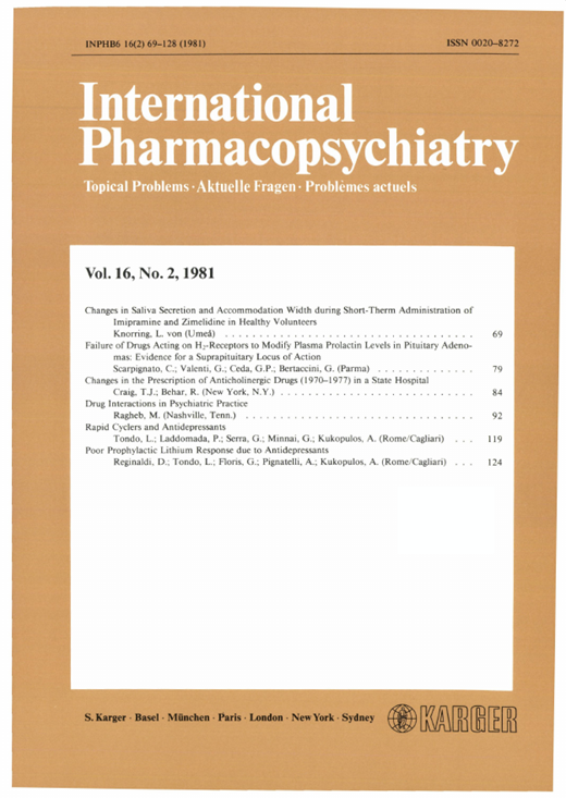Drug Interactions in Psychiatric Practice | International ...