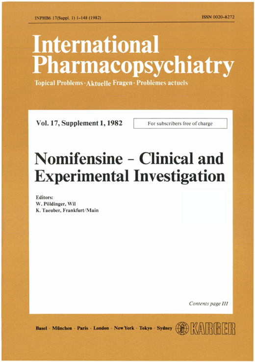 Nomifensine and Maprotiline in Endogenous Depression:Comparative ...