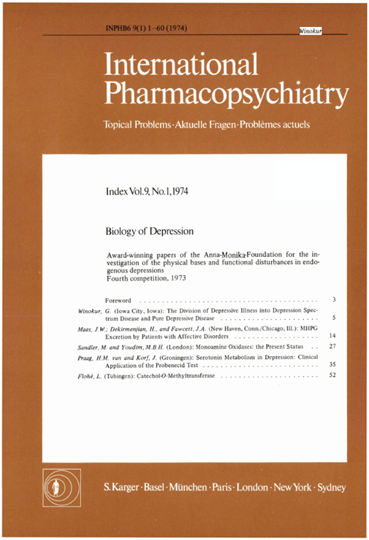 The Division of Depressive Illness into Depression Spectrum Disease and ...