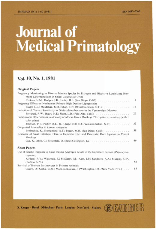 Pregnancy Monitoring in Diverse Primate Species by Estrogen and ...