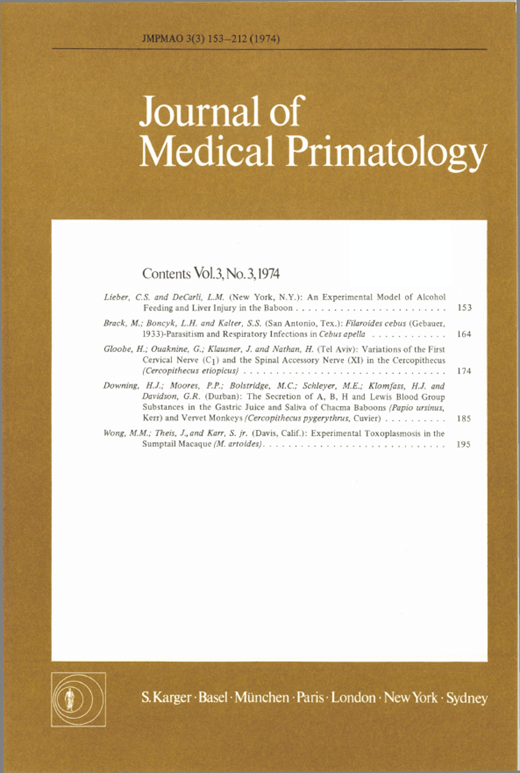 An Experimental Model of Alcohol Feeding and Liver Injury in the Baboon ...