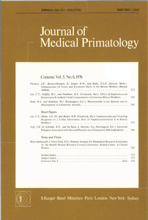 Primate Animals for Biomedical Research Evaluation by the British ...