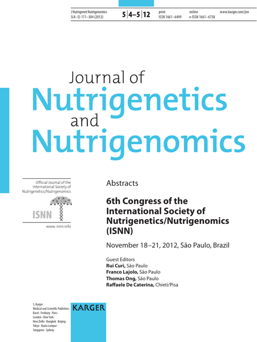 Volume 5 Issue 4-5 | Journal of Nutrigenetics and Nutrigenomics ...