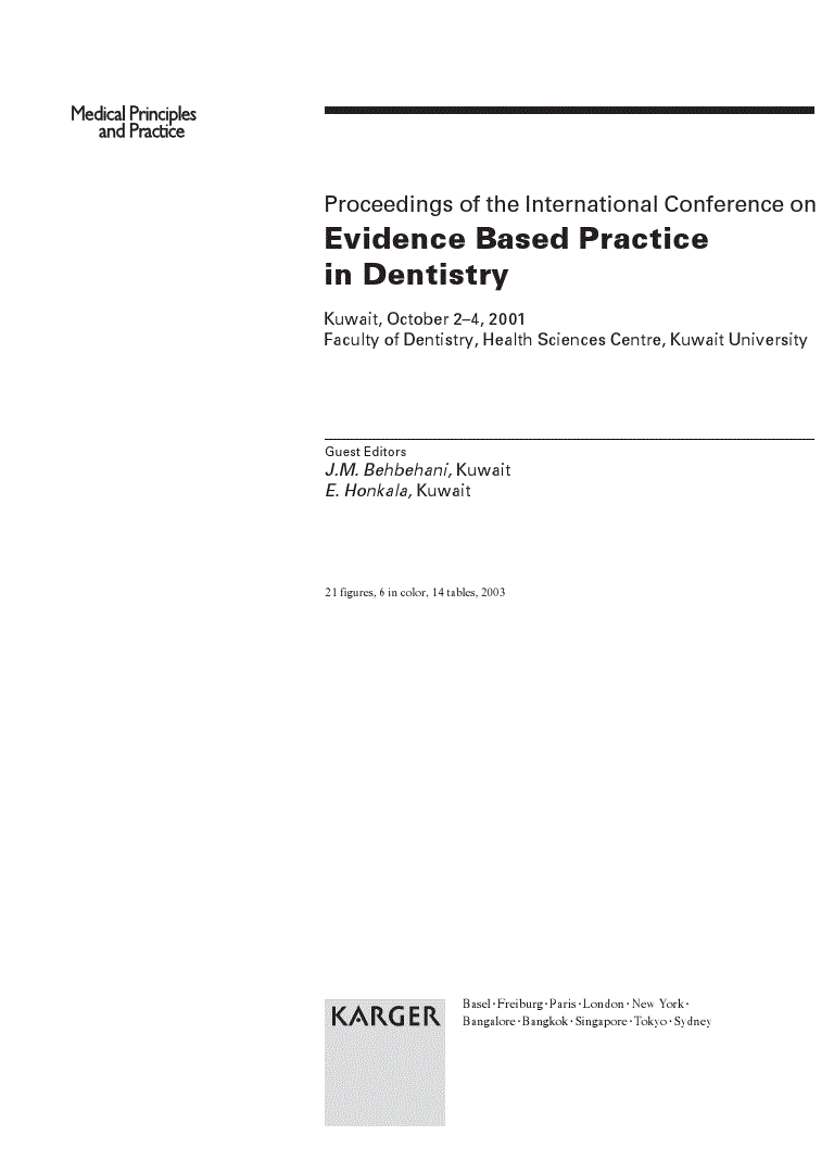 Title Page / Table of Contents | Medical Principles and Practice ...