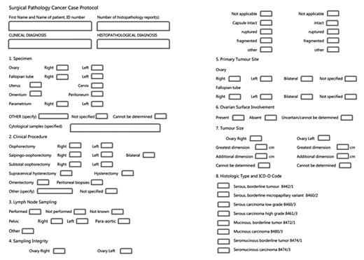 Functional Assessment of Synoptic Pathology Reporting for Ovarian ...