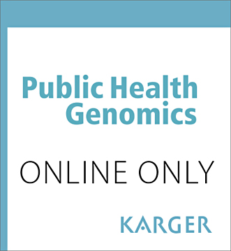 Title Page | Public Health Genomics | Karger Publishers