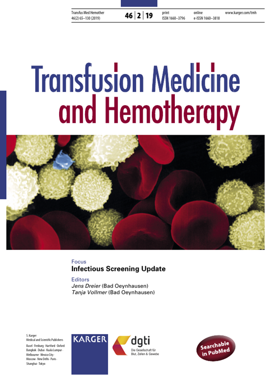 Volume 46 Issue 2 | Transfusion Medicine and Hemotherapy | Karger ...
