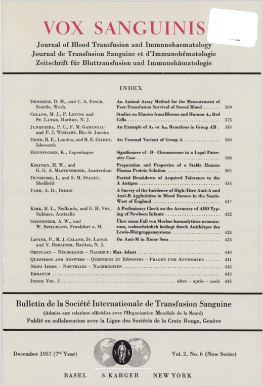 An Example of A(x) or A(m) Reactions in Group AB | Vox Sanguinis ...