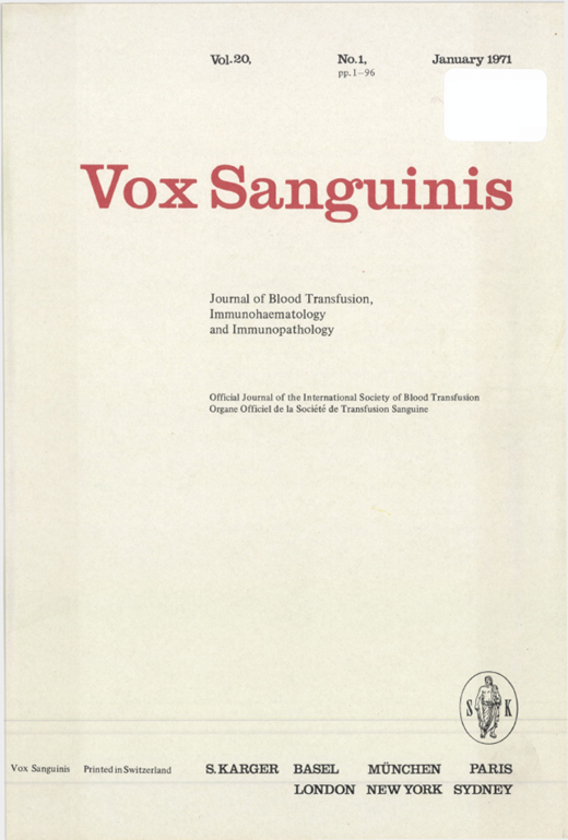 A New Antibody, Anti-Fy3, in the Duffy Blood Group System | Vox ...