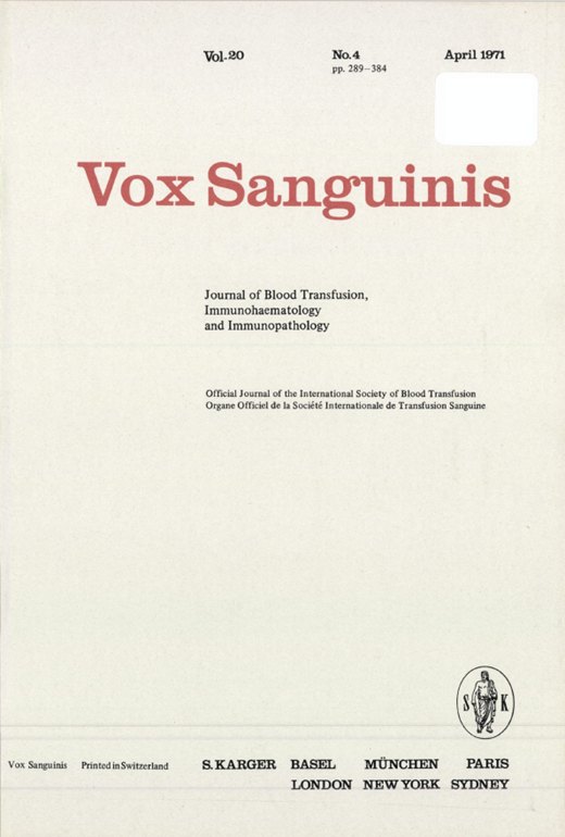 Automated Red Cell Antibody Analysis. A Parallel Study | Vox Sanguinis | Karger Publishers