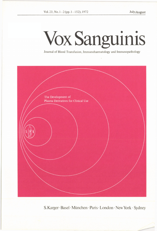 Development of Plasma Derivatives for Clinical Use | Vox Sanguinis ...