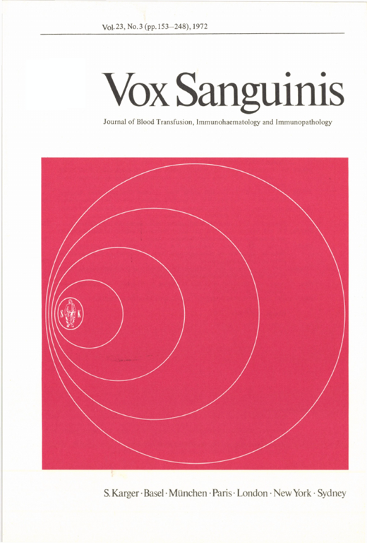 Volume 23 Issue 3 | Vox Sanguinis | Karger Publishers