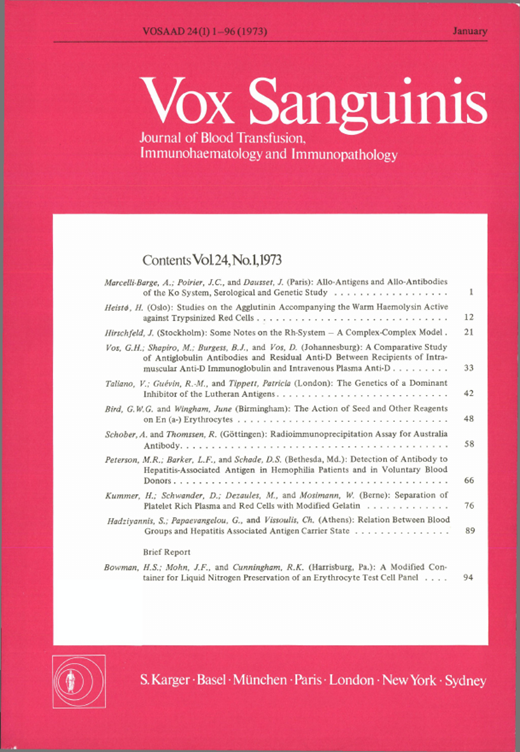 Some Notes on the Rh-System -A Complex-Complex Model | Vox Sanguinis ...