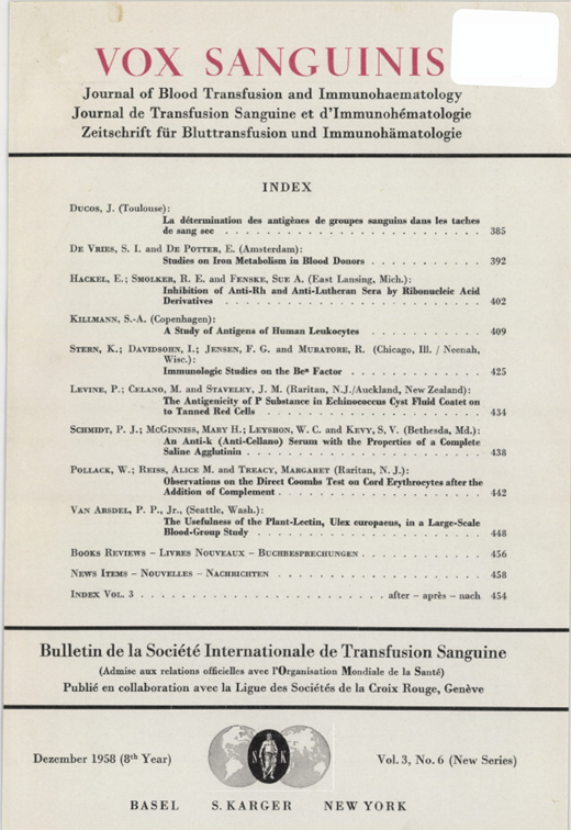 An Anti-k (Anti-Cellano) Serum with the Properties of a Complete Saline ...