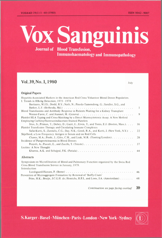Platelet HLA Typing and Cross-Matching by a Direct Microcytotoxic Assay ...