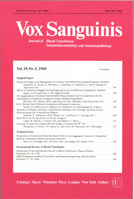 Preparation of Granulocyte-Poor Red Blood Cells by Microaggregate ...