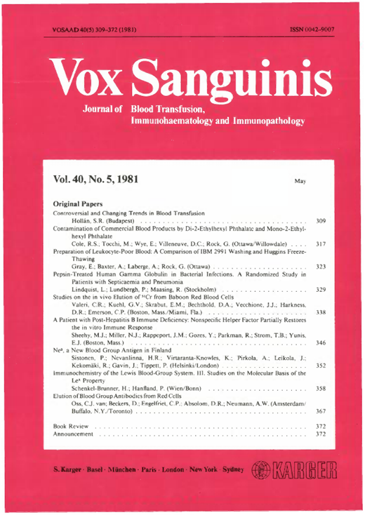 Studies on the in vivo Elution of 51Cr from Baboon Red Blood Cells ...