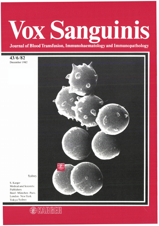 Volume 43 Issue 6 | Vox Sanguinis | Karger Publishers