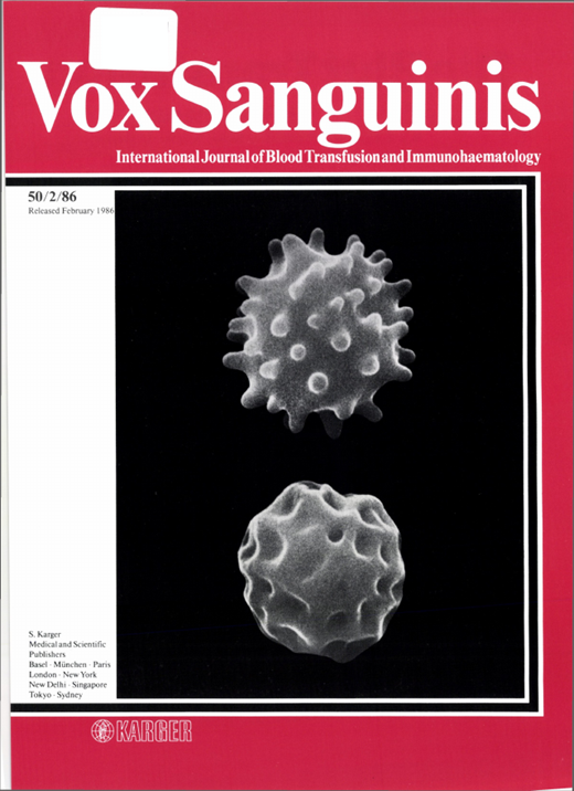 Volume 50 Issue 2 | Vox Sanguinis | Karger Publishers