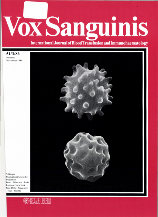 Early Developments in Blood Cell Separation Technology | Vox Sanguinis ...